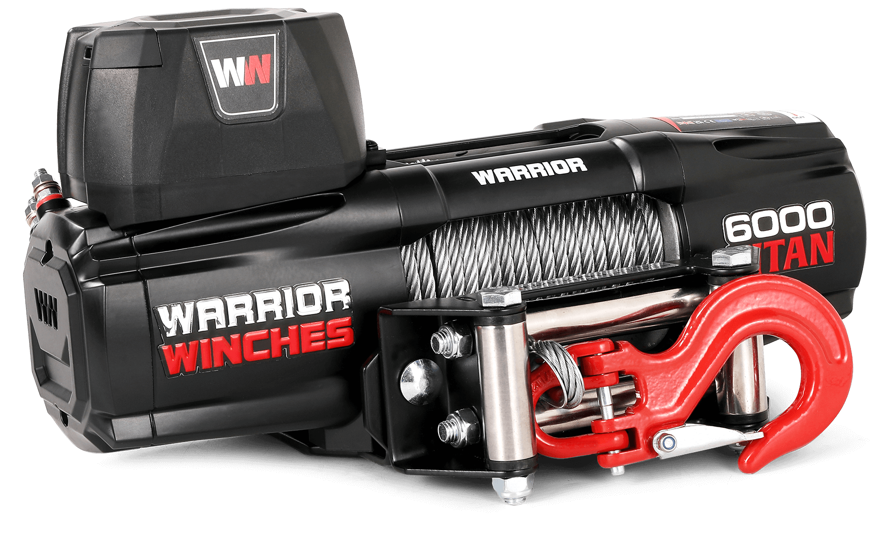 Titan 6000lb Electric Winch 24v Steel Rope | Warrior Winches